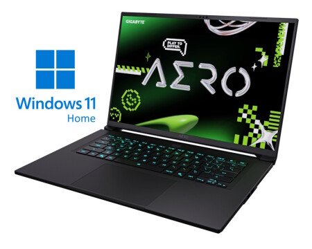 GIGABYTE - AERO X16 1VH 16 inch QHD+ 165Hz 300nits AMD Ryzen AI 7 350 16GB 1TB SSD GeForce RTX 5060 8GB Backlit Win11Home laptop