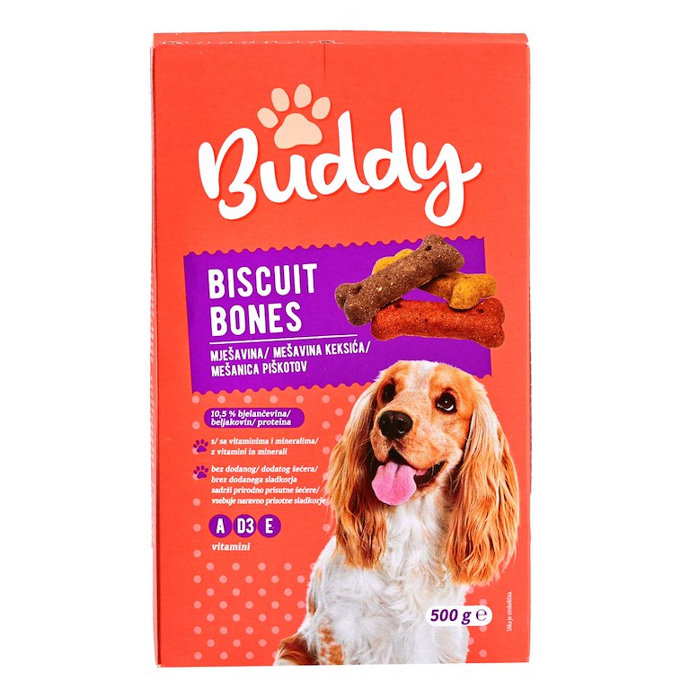 Buddy poslastica za pse kosti 500g buddy