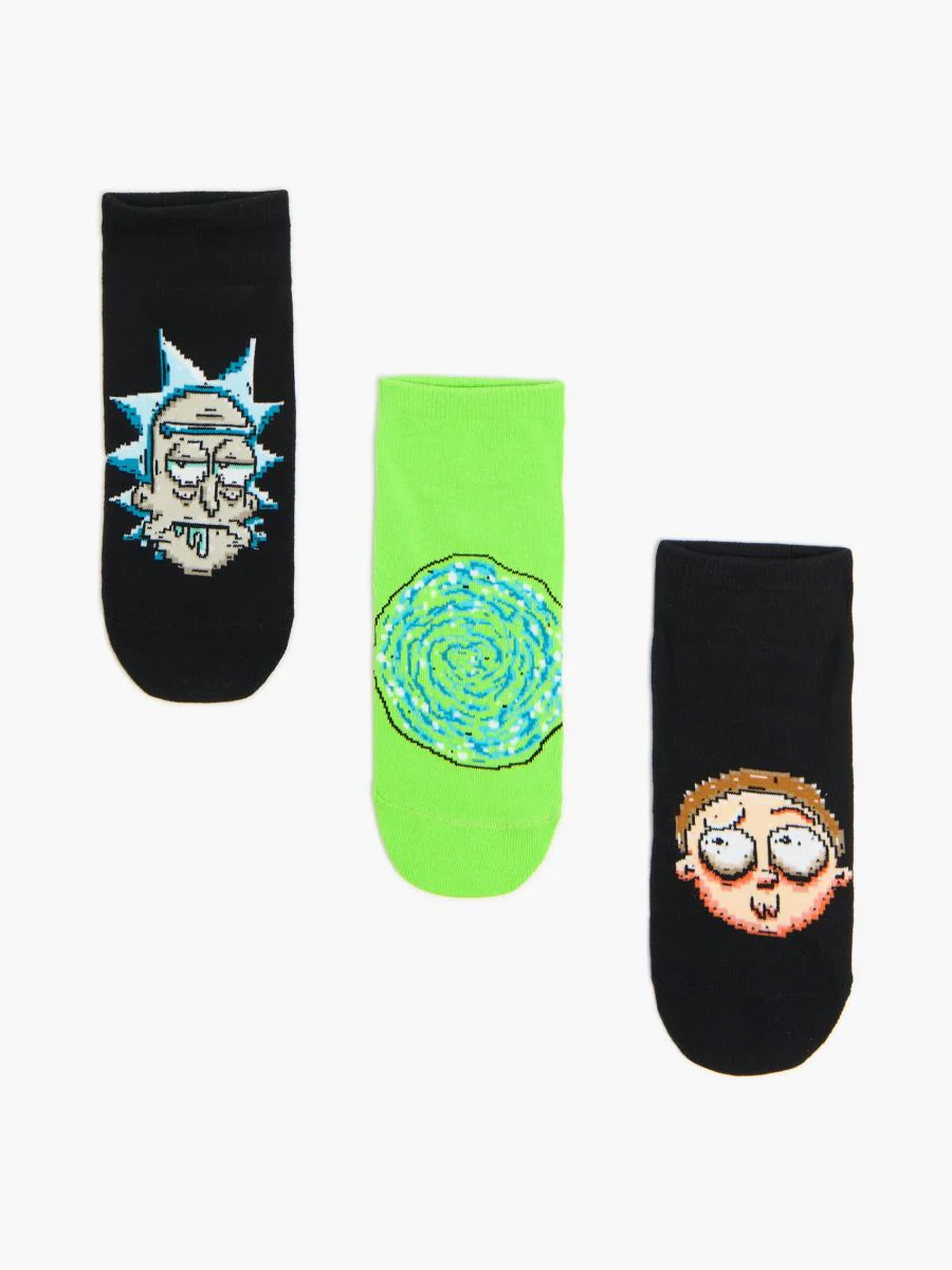 Pakovanje od 3 para čarapa s dezenom Rick and Morty