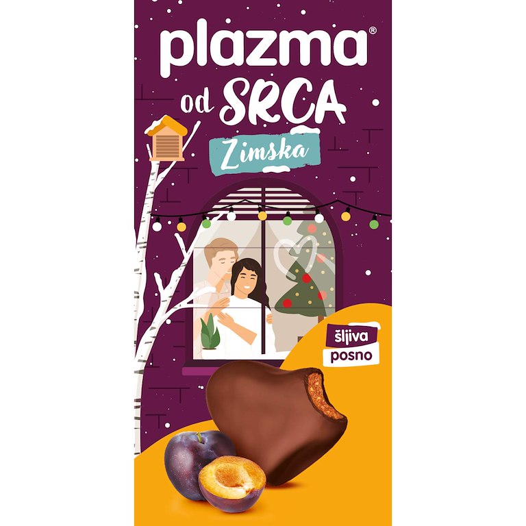 Plazma biskvit preliven od srca 100g plazma