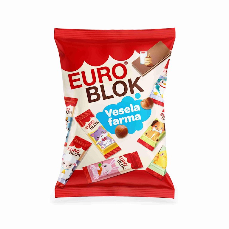 Eurocrem blok vesela farma 140g