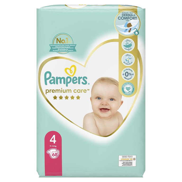 Pampers premium care pelene 8-14kg 68kom