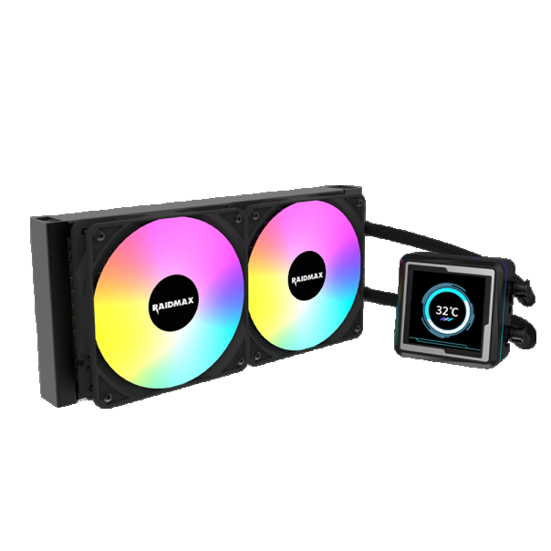 RAIDMAX CPU hladnjak INFINITAS LM240 ARGB LCD 2.73" Black, LM240BK