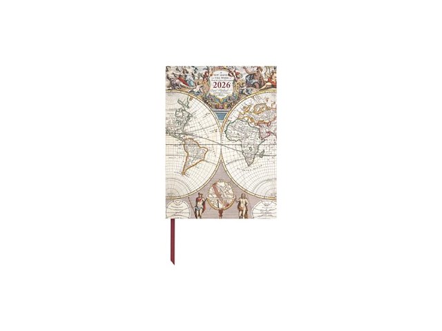 Datumirana agenda 2026 - Antique Maps, Magneto, 16x22 cm