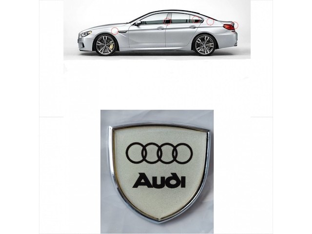 3D amblem Audi silver - model 2