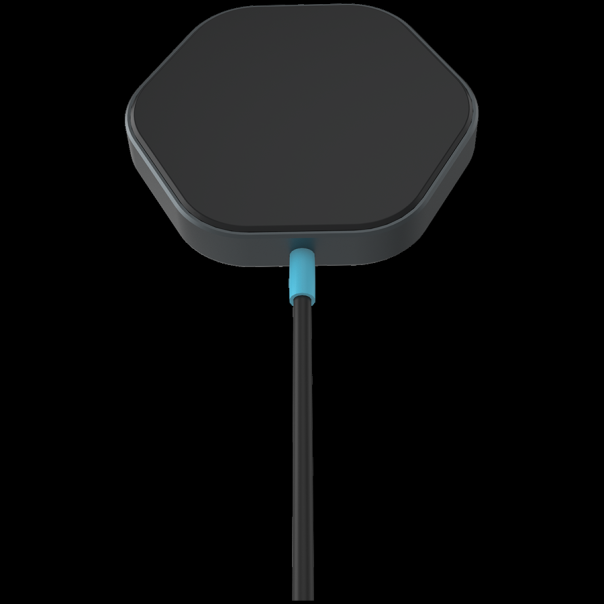 CANYON Wireless charger Hexagon 110 Dark, siva/plava