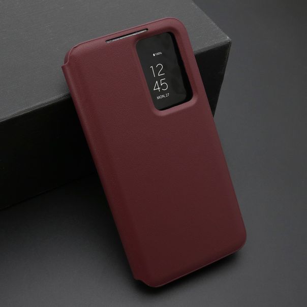 Maska BI FOLD Smart Window za Samsung S931B Galaxy S25 5G, bordo