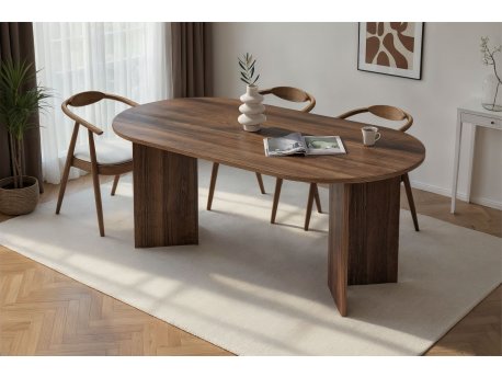 HANAH HOME Trpezarijski sto Sablin Venezia Walnut