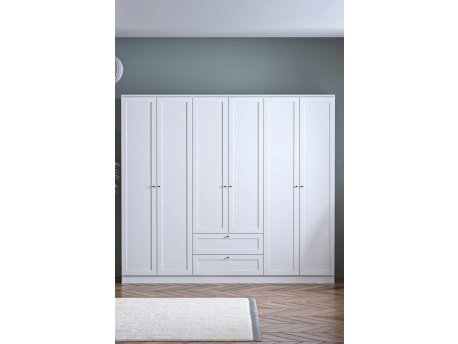 HANAH HOME Garderober Terra 6 182 White