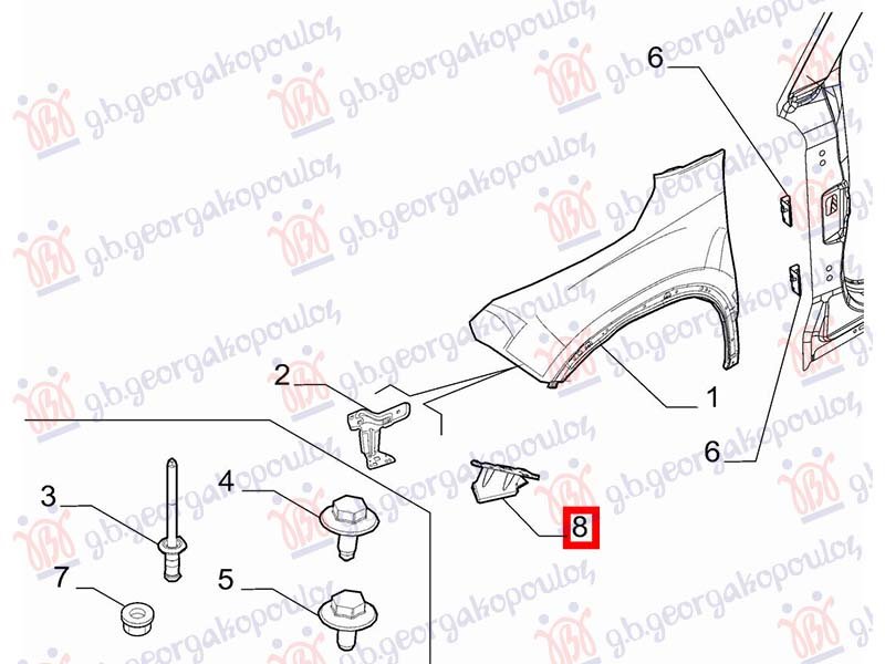 NOSAC BLATOBRANA DONJI METAL (O)