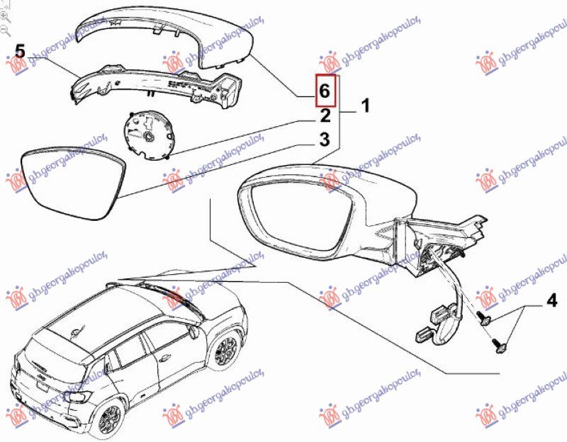 POKLOPAC RETROVIZORA (O)