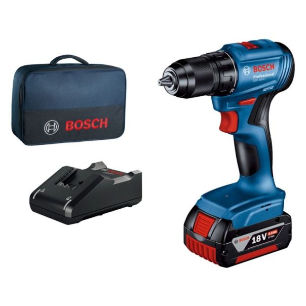 BOSCH Aku bušilica - odvrtač GSR 185-LI 18V; 1x4,0 Ah + torba 06019K3005