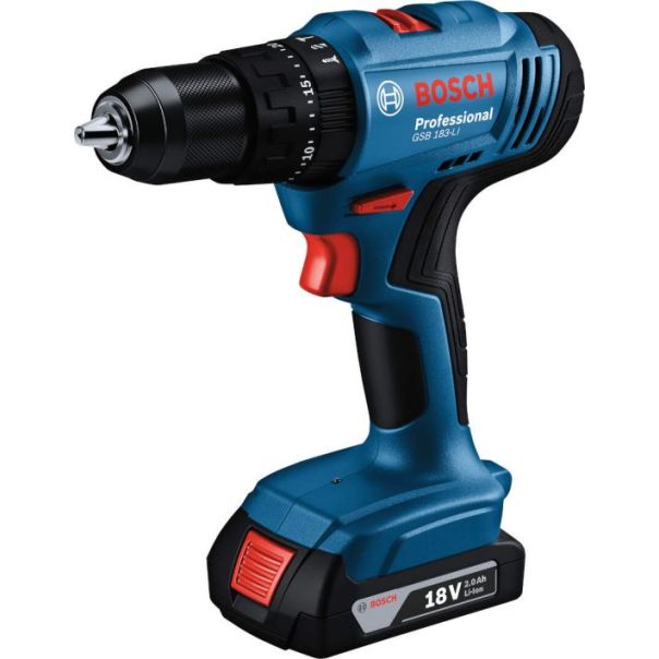 BOSCH Aku vibraciona bušilica odvrtač GSB 183-Li; 18V 1x2,0 Ah u koferu 06019K9101