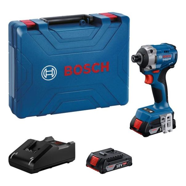 BOSCH Aku udarni odvrtač GDR 18V-215; 2x2,0Ah + punjač + kofer 06019N2022