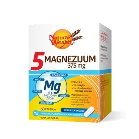 5 MAGNEZIJUM 375MG 60 KAPSULA