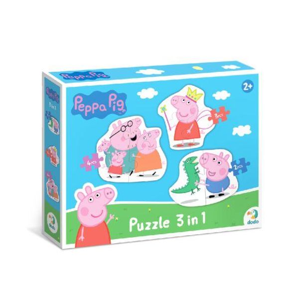 DODO Puzzle Pepa prase 3u1 - 2, 3, 4 dela 200338