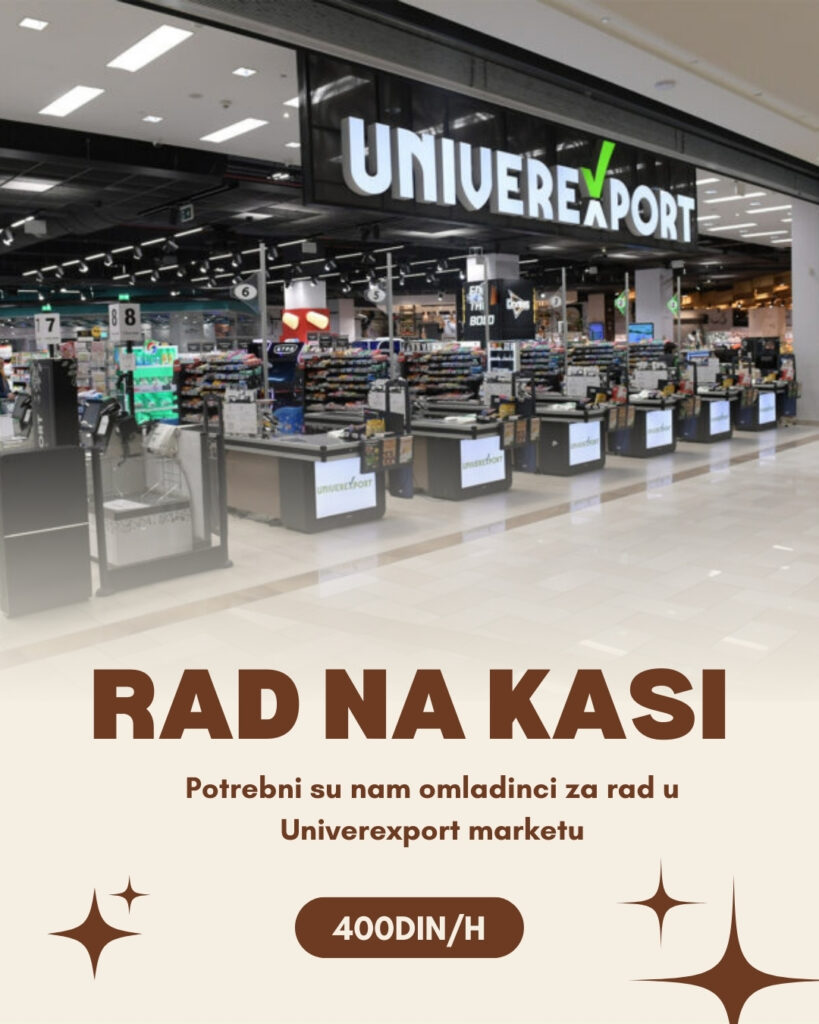 Rad Na Kasi U Marketu Privremeni poslovi Novo