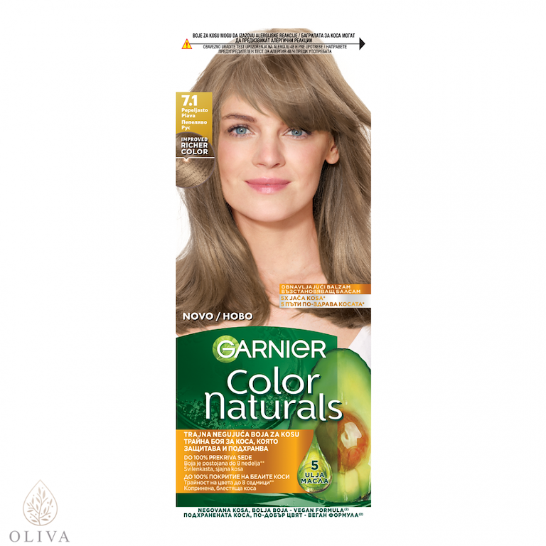 GARNIER COLOR NATURALS CREME BOJA ZA KOSU 7.1 PEPELJASTO PLAVA