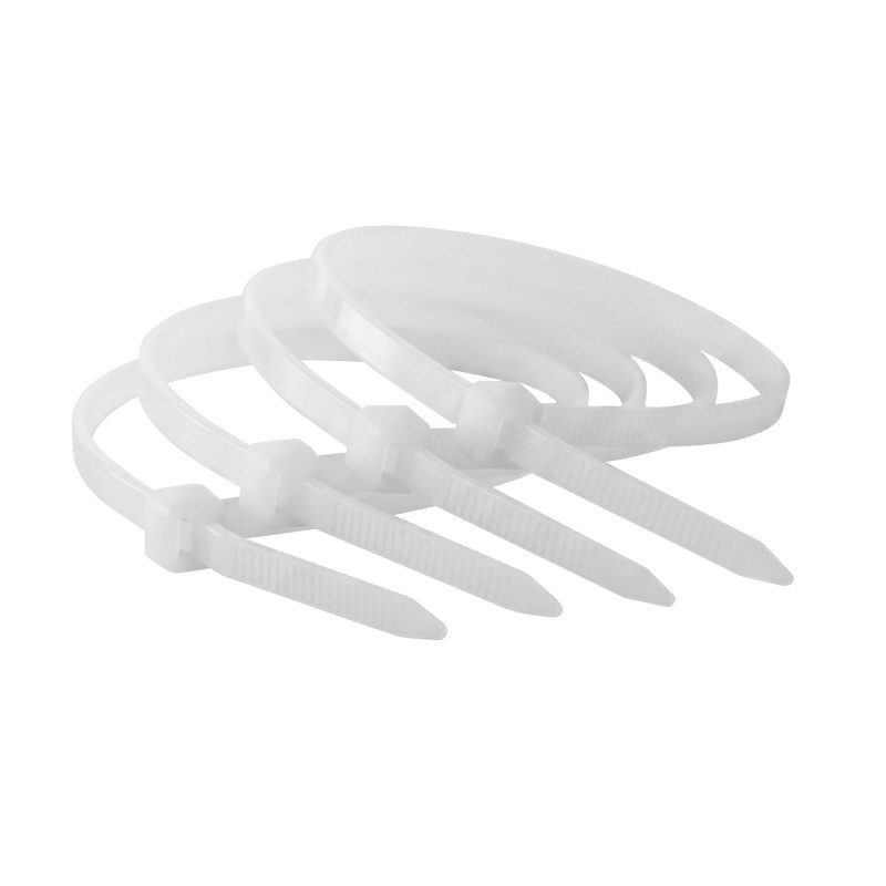 Vezica plastična bela 4.8x300mm 100 kom.