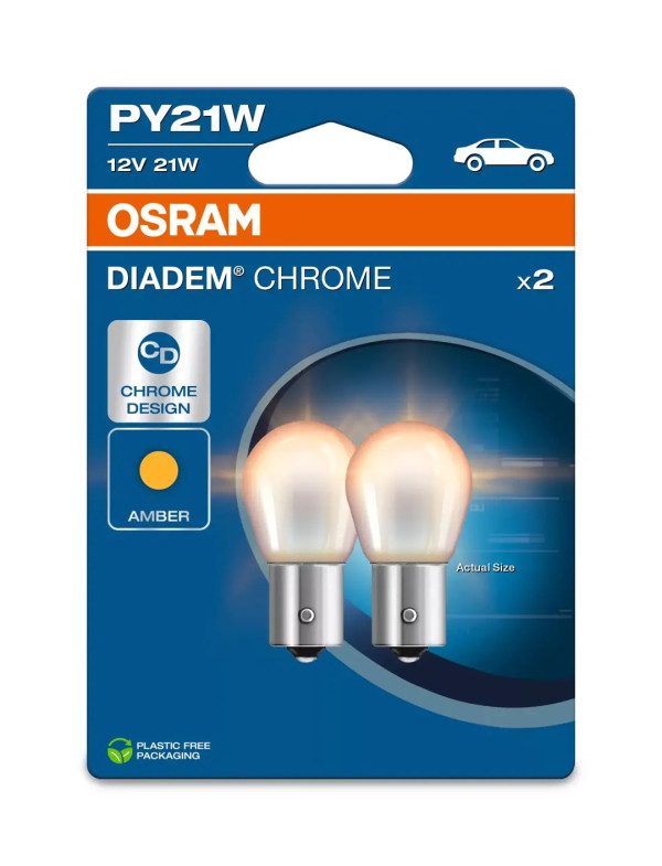 OSRAM DIADEM CHROME PY21W 7507DC-2BL 21W 12VBAU15S 4062172394857