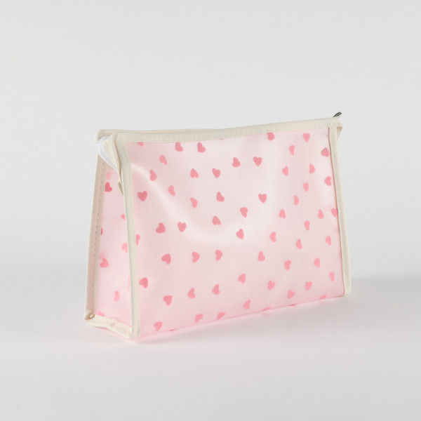 Be Cute prozirni neseser srca, roze 24x7x16cm