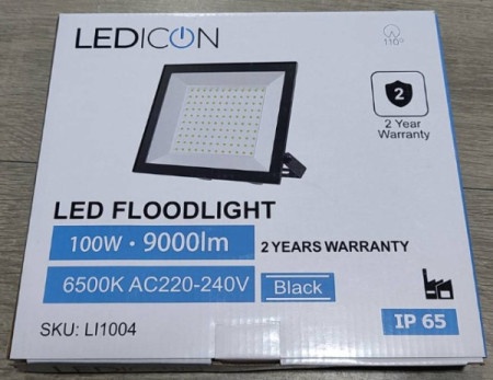 Led reflektor 100W 9000lm 6500K IP65