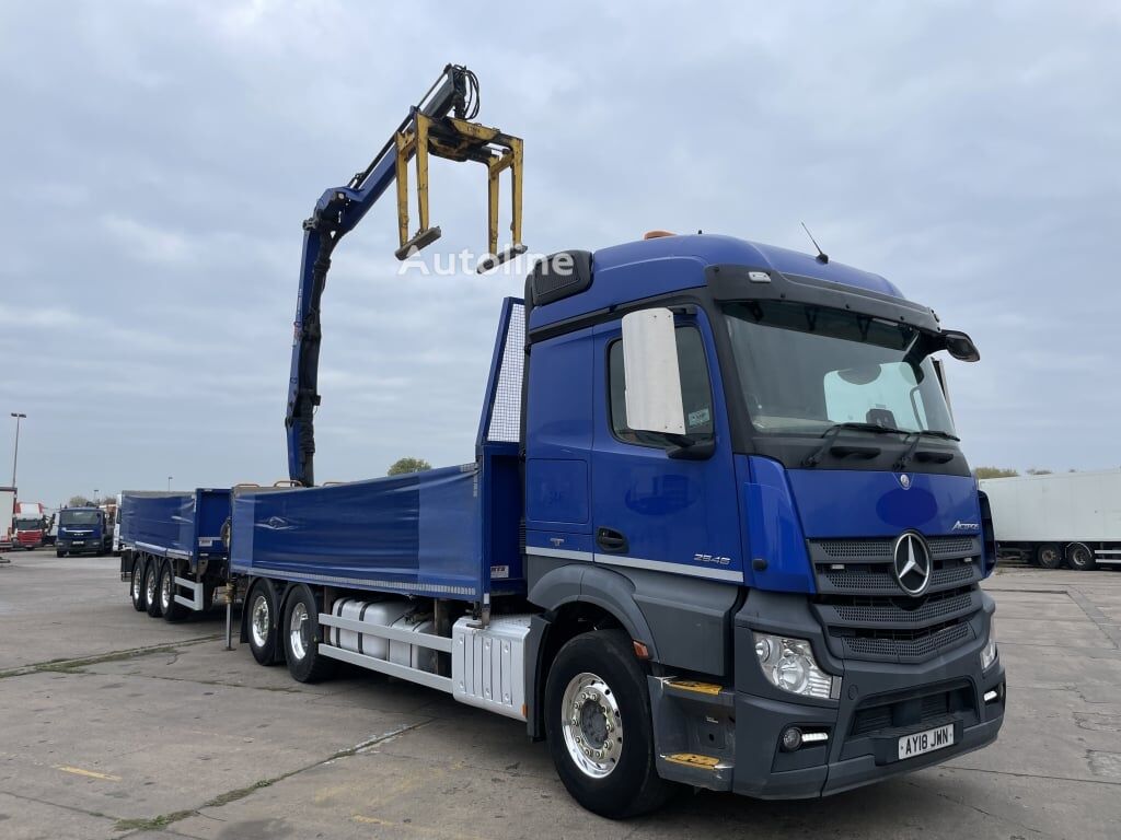 Mercedes-Benz ACTROS 2546 *EURO 6* 6X2 DRAWBAR OUTFIT BRICK GRAB – 2018 – AY18 kamion s ravnom platformom