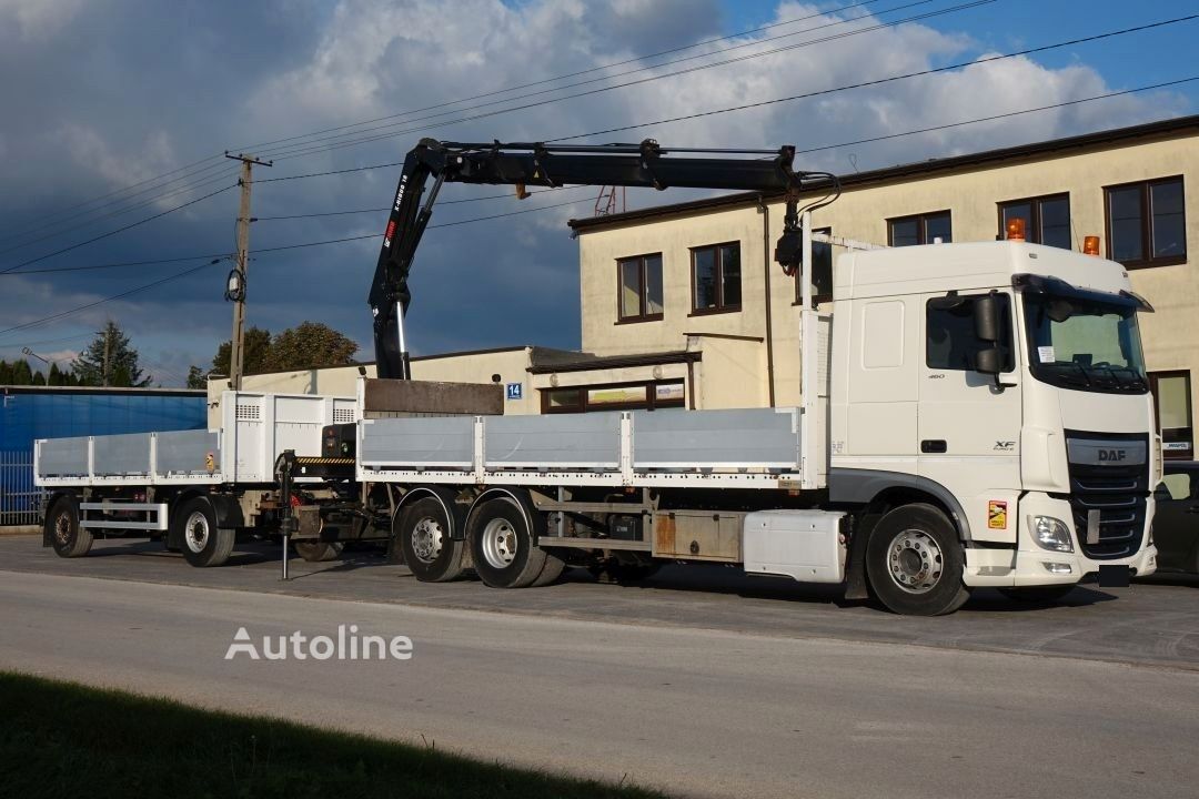 DAF XF 460 kamion s ravnom platformom + prikolica sa ravnom platformom