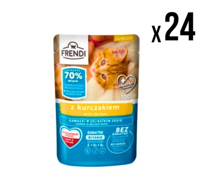 Frendi kesica za mačke junior piletina 100g x24 komada ( 5883 )