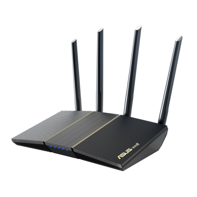 BEŽICNI RUTER ASUS RT-AX57 WI-FI/AX3000/2402 MBPS/574 MBPS/4 ANTENE/CRNA