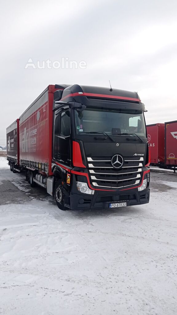 Mercedes-Benz Actros 2545 kamion sa klizna zavesa cerada + prikolica sa kliznom ceradom