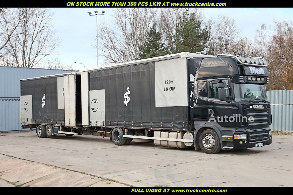 Scania R480+TRAILER HIPOCAR, TANDEM 36 PALLETS kamion sa klizna zavesa cerada + prikolica sa kliznom ceradom