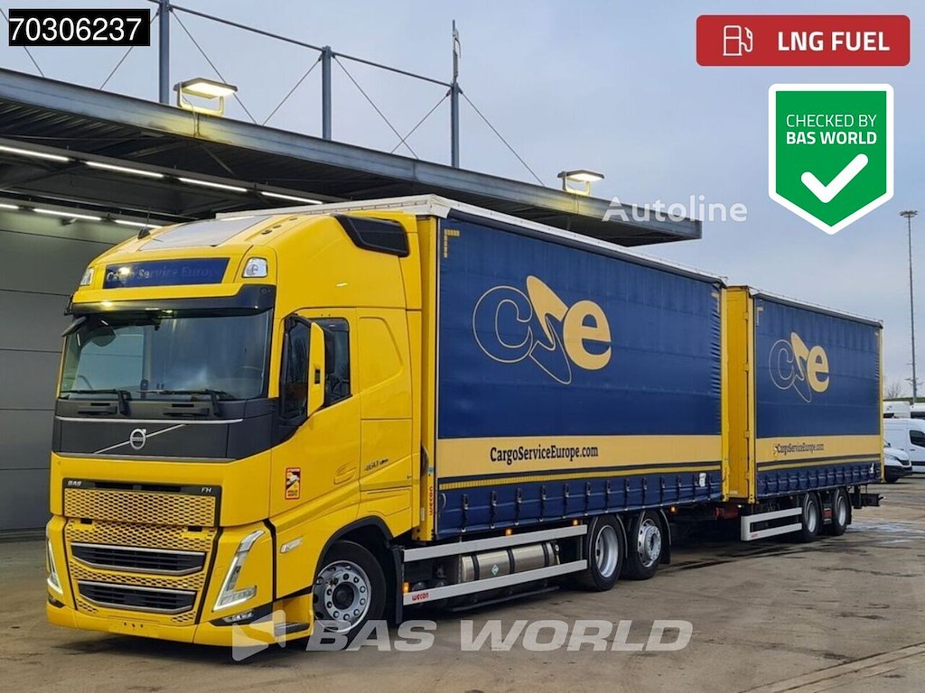 Volvo FH 460 6X2 Curtainsider Combi LNG Engine Sliding roof I-Park coo kamion sa klizna zavesa cerada