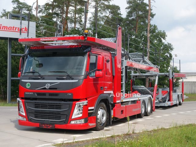 Volvo FM 460 6x2 Kassbohre Metago Pro / Intago tt, VDI autotransporter + prikolica autotransportera