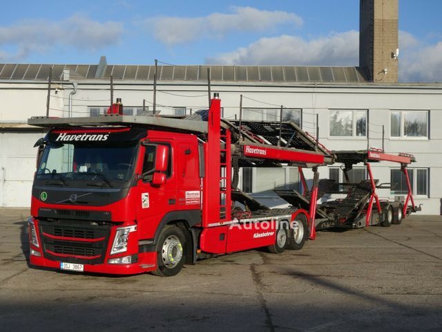 Volvo FM13 460 6x2, Kässbohrer Metago/Supertrans autotransporter + prikolica autotransportera