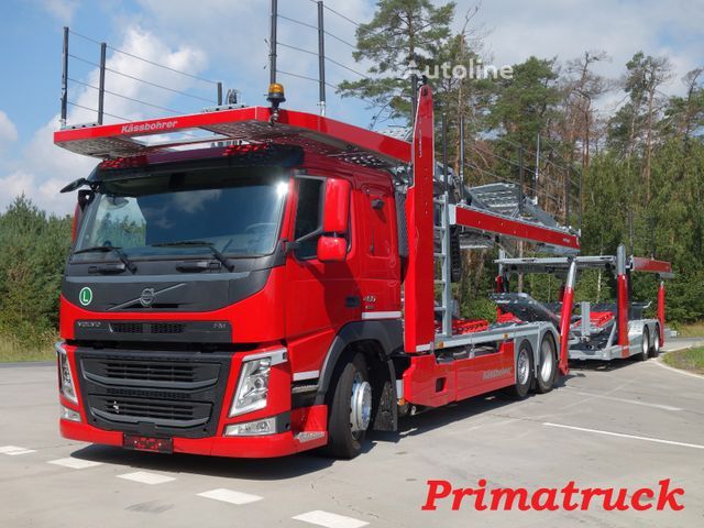 Volvo FM 460 6x2 Kassbohre Metago Pro / Intago tt, VDI autotransporter + prikolica autotransportera