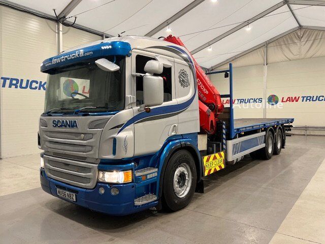 Scania P310 6x2 Flatbed Fassi Crane Manual kamion platforma