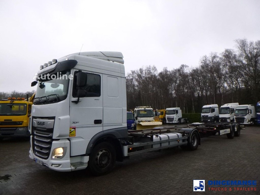 DAF D.A.F. XF 480 FA 4x2 Euro 6 + retarder container chassis + Krone vozilo za prevoz kontejnera