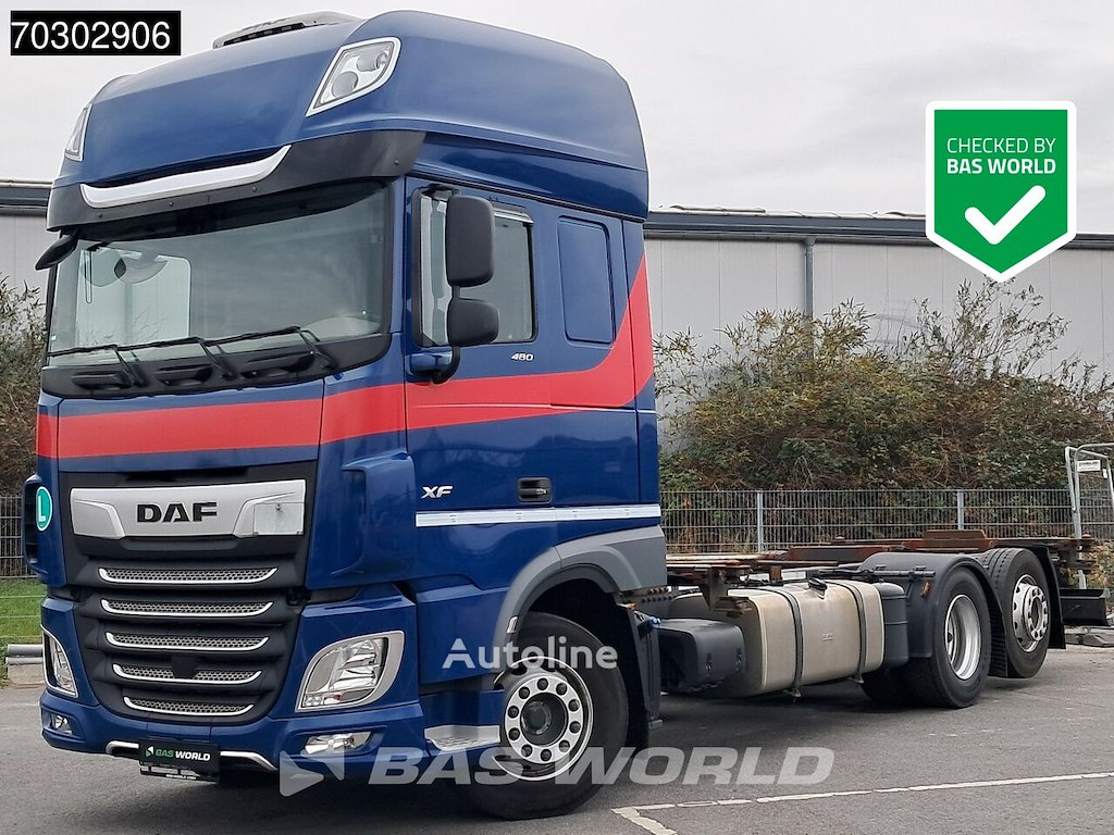 DAF XF 480 6X2 BDF Retarder SSC Lift+Steering Axle Automatic Euro 6 vozilo za prevoz kontejnera