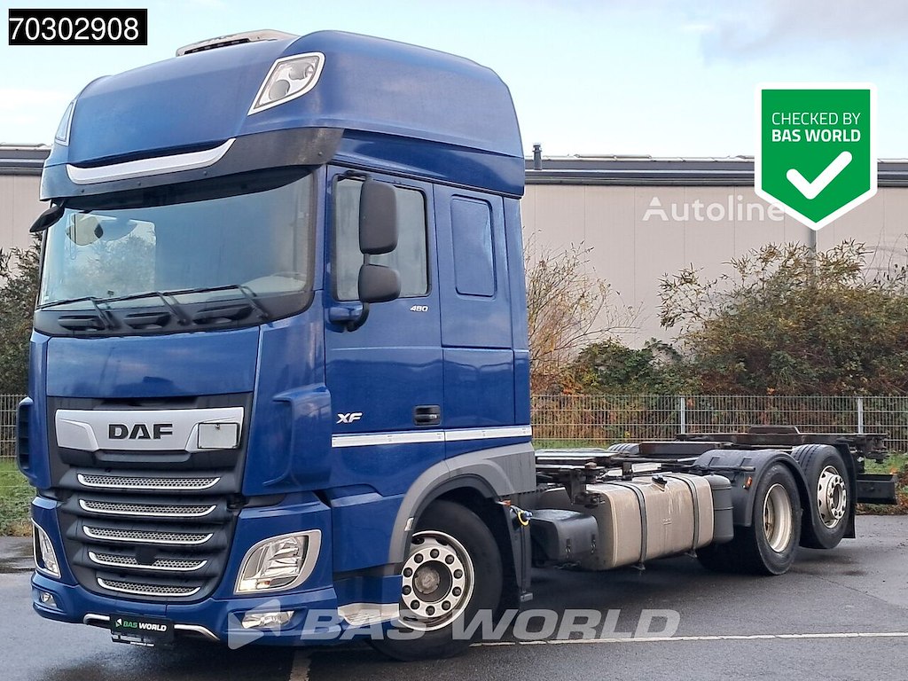 DAF XF 480 6X2 BDF Retarder SSC Lift+Steering Axle Automatic Euro 6 vozilo za prevoz kontejnera