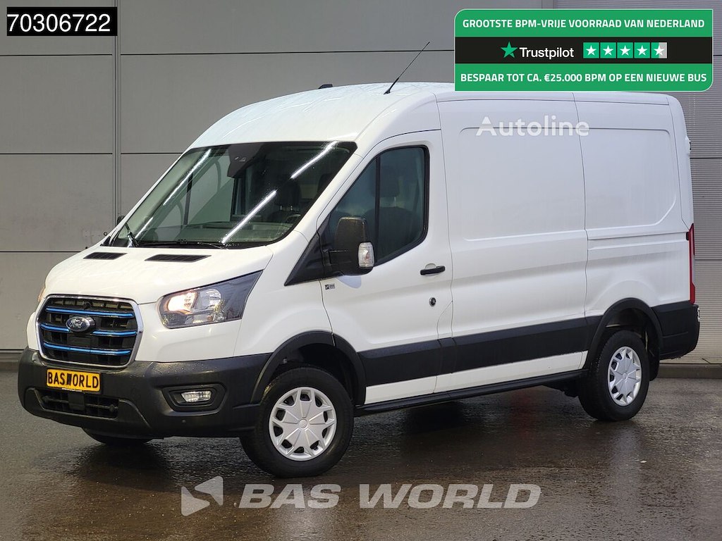 Ford e-Transit Elektrisch 68kWh 317km WLTP L2H2 Navi Airco Cruise Par laki furgon