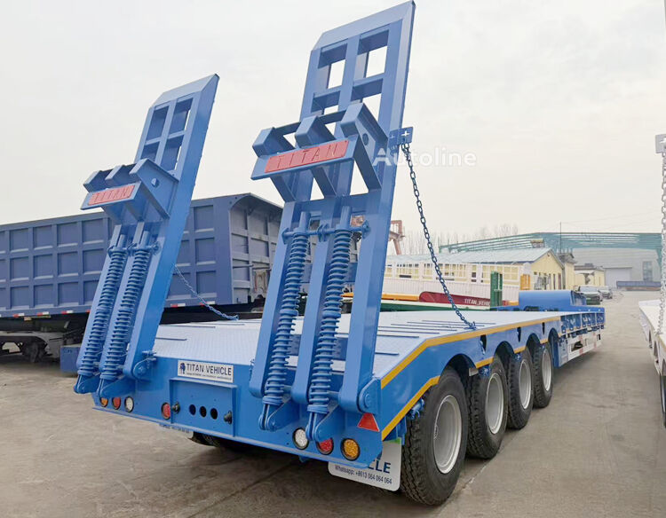 Nova Titan 4 Axle 100 Ton Low Bed Semi Trailer Price in Tanzania poluprikolica sa niskom platformom