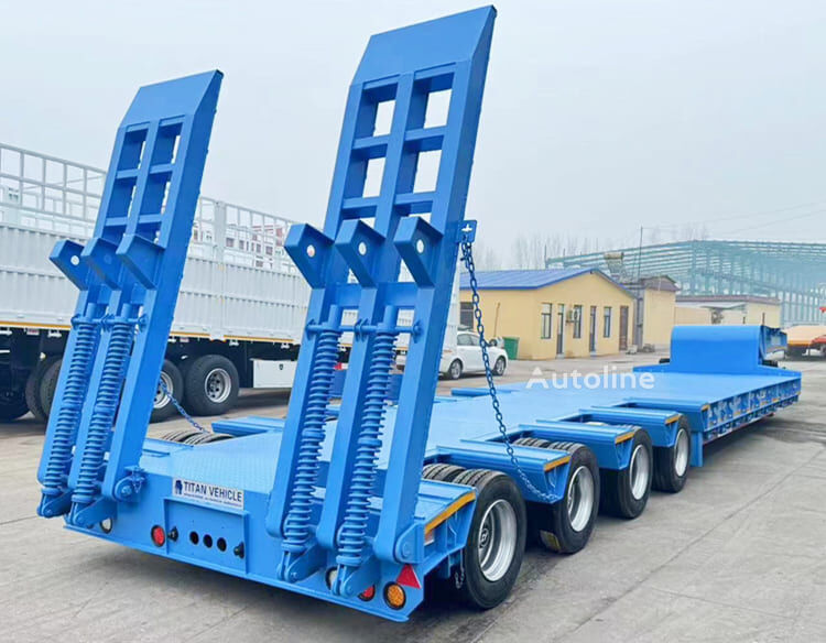 Nova Titan 100 Tons Semi Low Loader Trailer for Sale with Exposed Tyre poluprikolica sa niskom platformom
