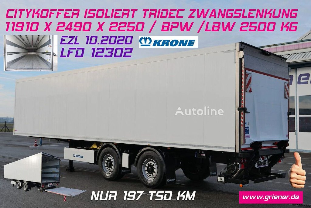 Krone SZR 18/eLZ4 S furgon poluprikolica