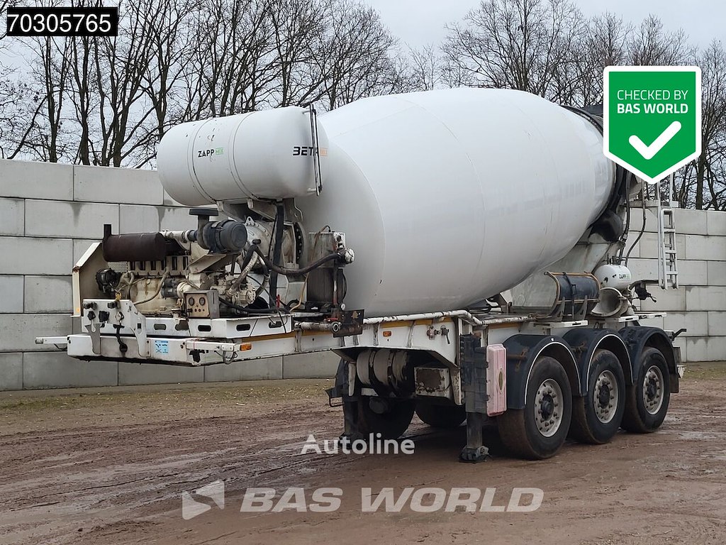 Zappmix 12m3 Lifting Axle Cement poluprikolica betonska mešalica