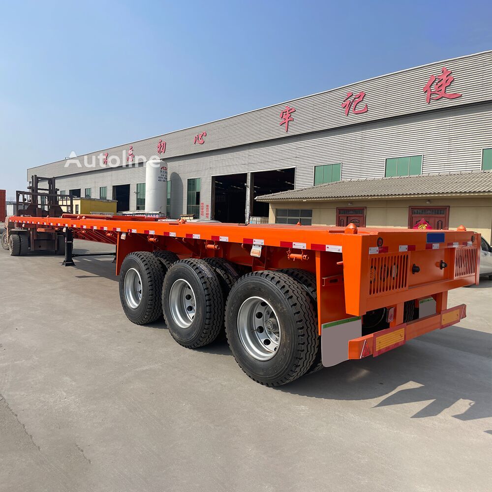 Nova ZW-Trailer 3-Axles 40ft Flatbed Container Trailer for Ghana poluprikolica platforma