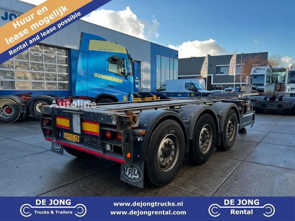 Renders Euro 800 3DFCST 45FT / 1x Lift Axle / 2x Extendable poluprikolica za prevoz kontejnera