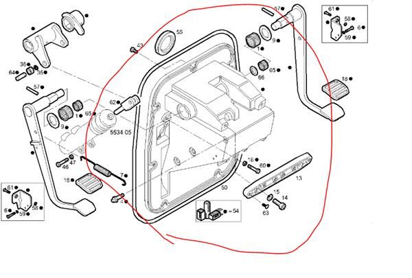41035572 pedala kvačila za IVECO EuroStar Cursor (MH)(1999->2003) kamiona
