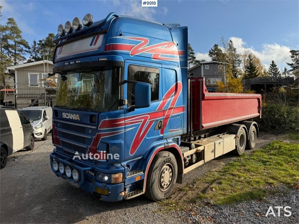 Scania R164 580 6X2 truck with flatbed tegljač