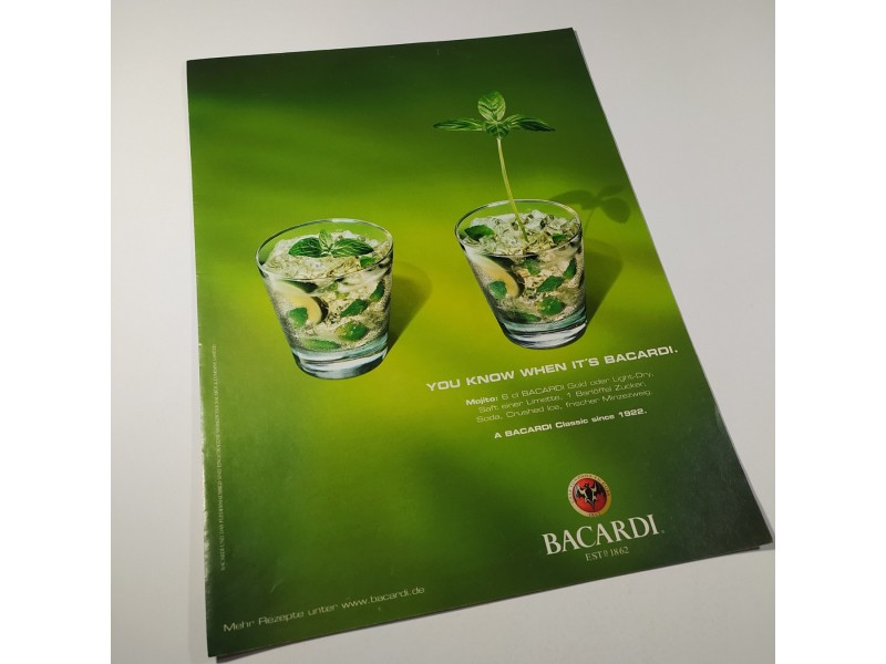 Bacardi koktel "Mojito" (Reklama)